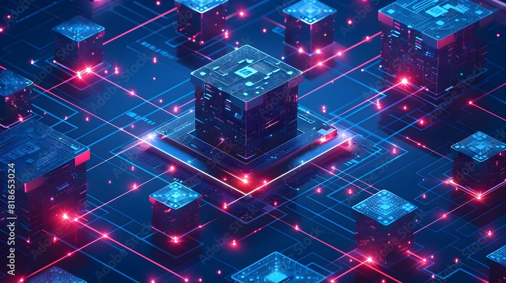 A blockchain network expanding and handling an increasing number of ...