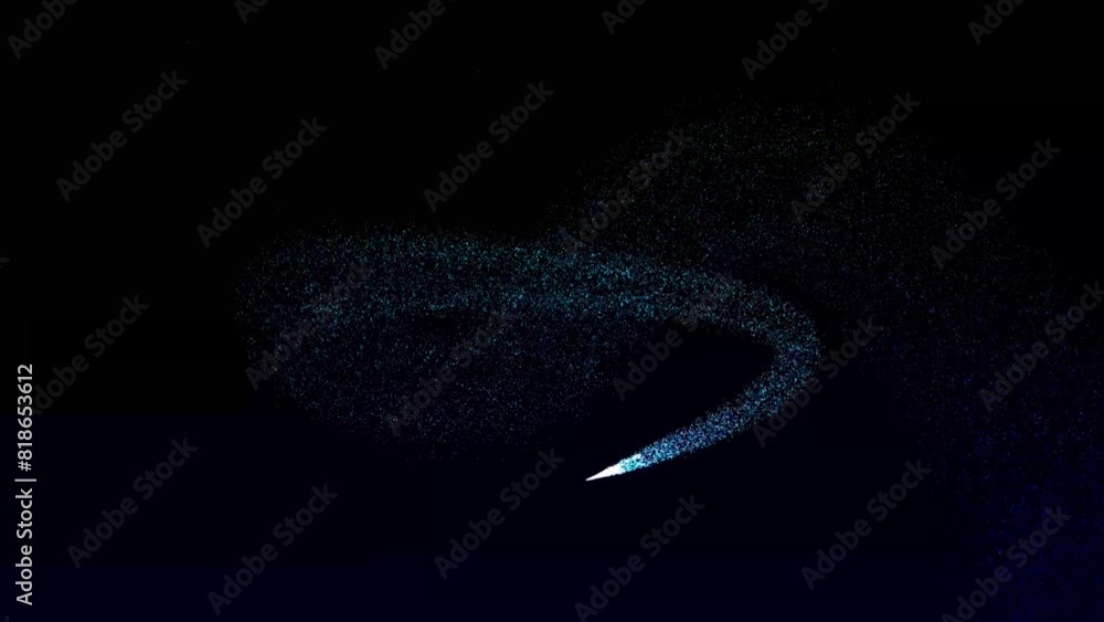 blue black background motion animation. the stellar nedo. a shooting ...