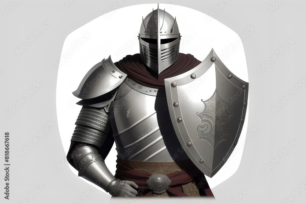 ga vector logo depicting An angry knight in full medieval armor, heroic ...