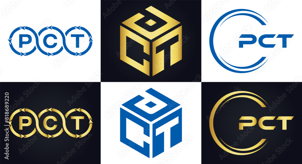 PCT logo. P C T design. White PCT letter. PCT, P C T letter logo design ...