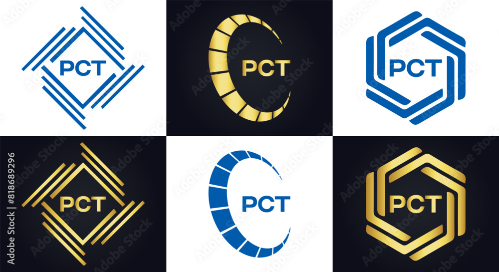 PCT logo. P C T design. White PCT letter. PCT, P C T letter logo design ...