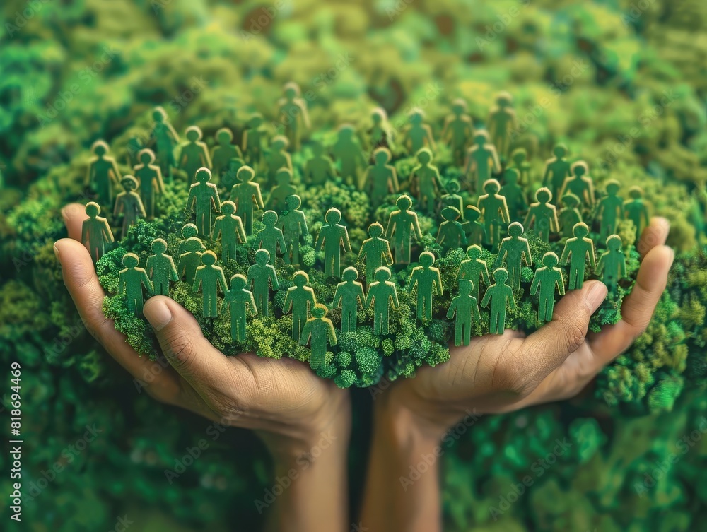 Graphical representation of social responsibility, community support ...