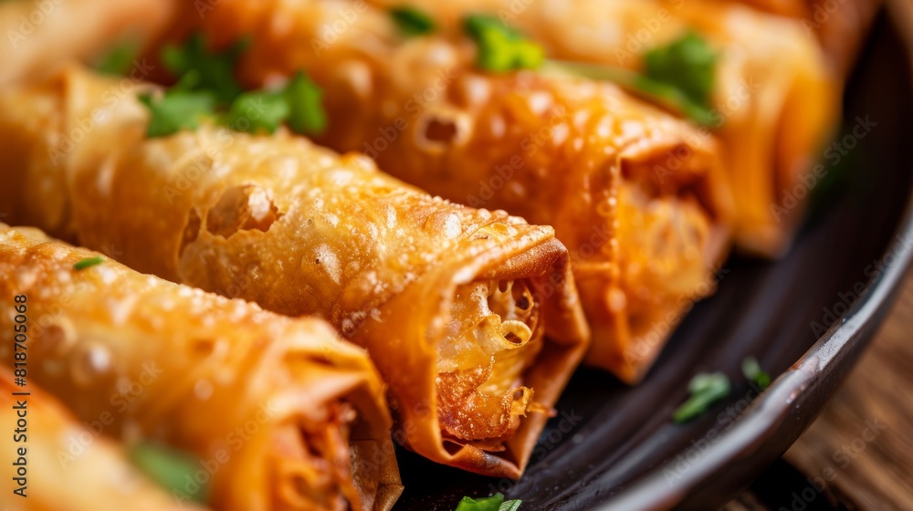 Delicious Lumpia Close-up for Food Poster Generative AI Stock ...