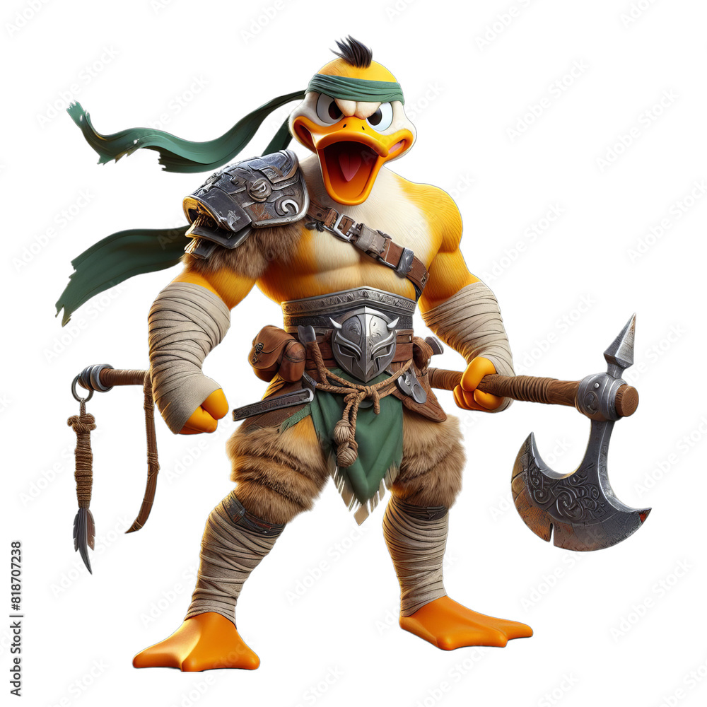 angry warrior duck Stock Illustration | Adobe Stock