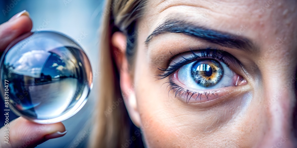 macro photo, woman's view, close-up eyes, vision, pupils, eye color ...
