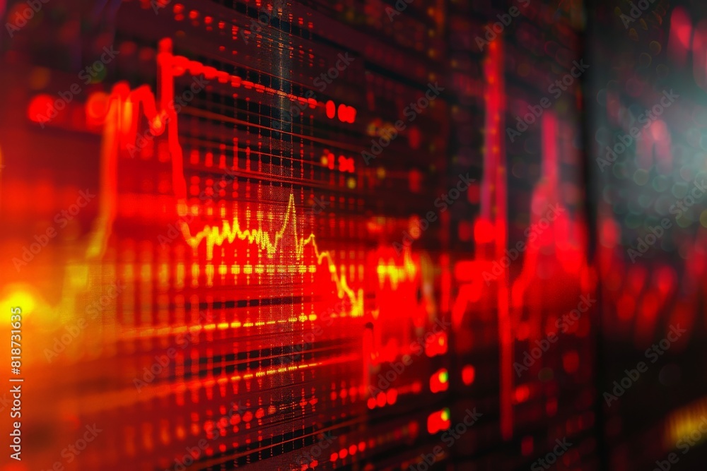 Plakát Seismic wave monitor Earthquake seismic waves illustrated in ...