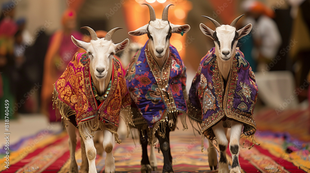 beautiful goats dressed in latest eid fashion collection on fashion ...
