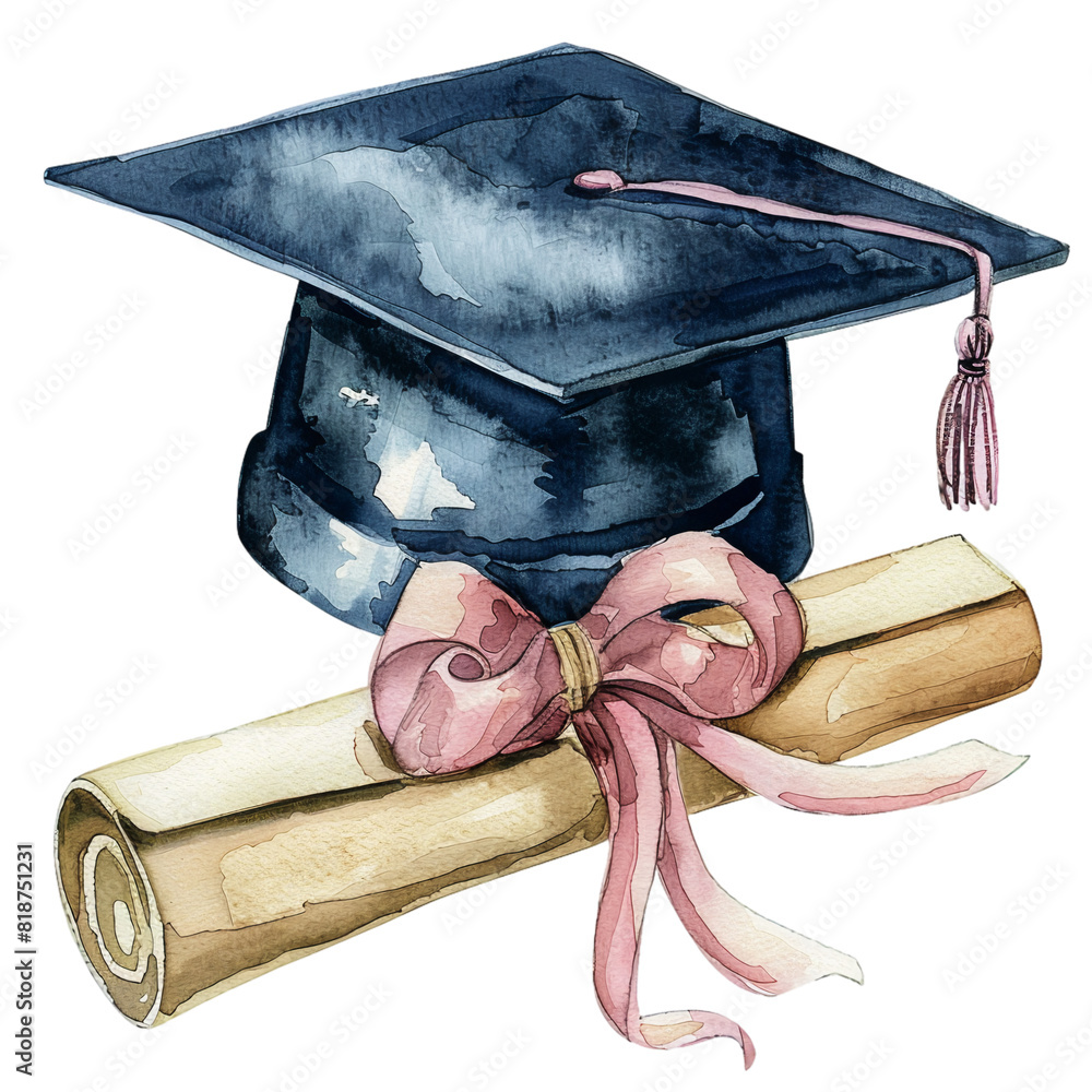 Graduation Watercolor Clipart, watercolor clipart elements featuring ...