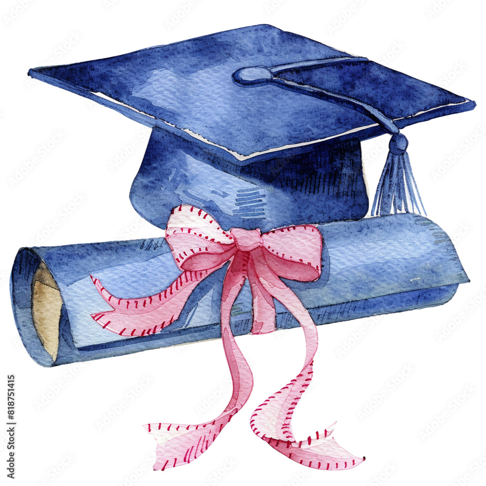 Graduation Watercolor Clipart, watercolor clipart elements featuring ...