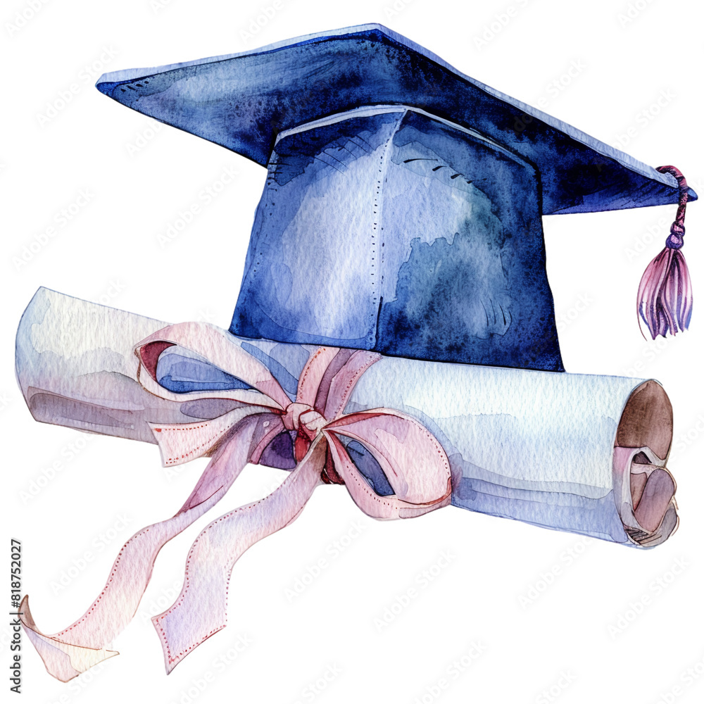 Graduation Watercolor Clipart, watercolor clipart elements featuring ...