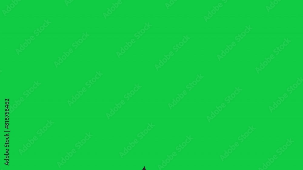 Animated illustration graduation caps tossed in the air over green ...
