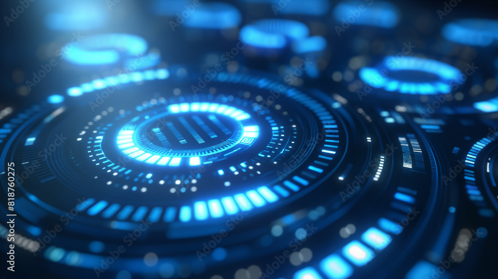 Abstract Big Data - 3d rendered image. Represent Visualization of data ...