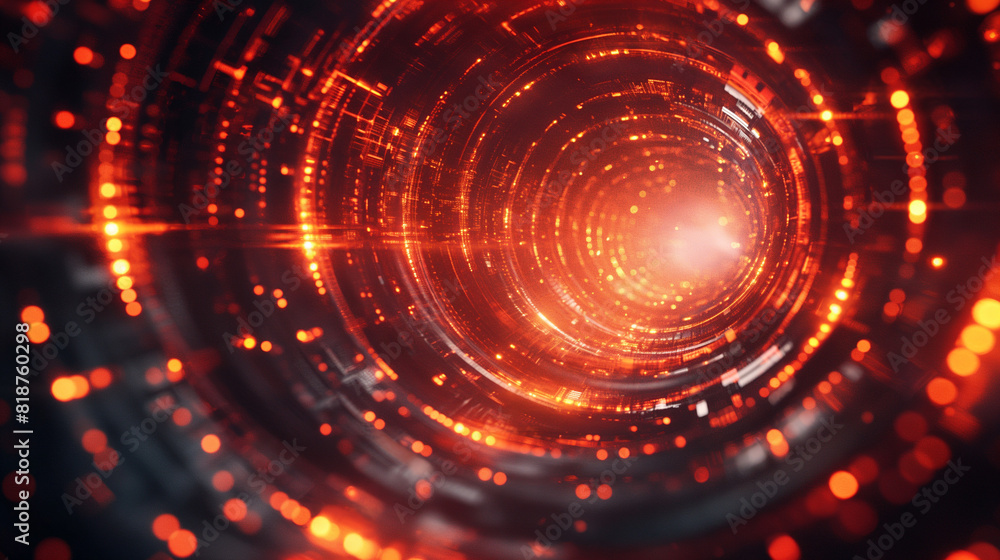 Abstract Big Data - 3d rendered image. Represent Visualization of data ...