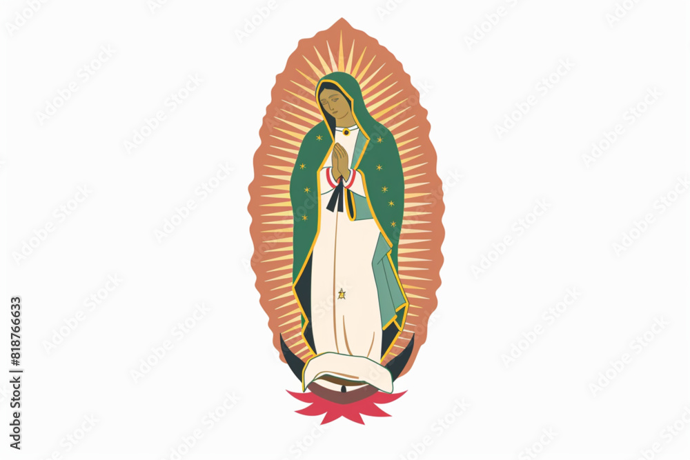 vector ultra simple Holy Lady of guadalupe nuestra senora de guadalupe ...