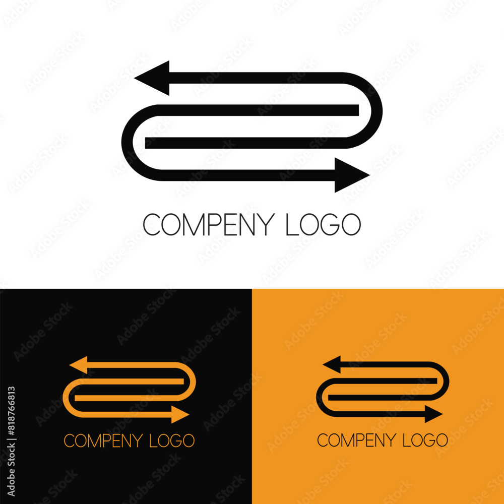 letter S arrow logo design. abstract letter s from two arrow ...