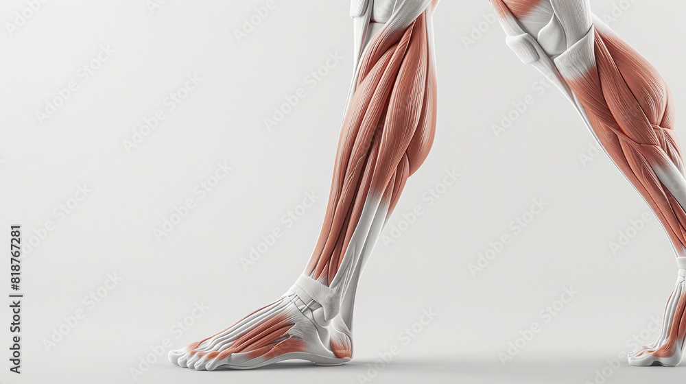 realistic illustration human leg muscle system anatomy Stock ...