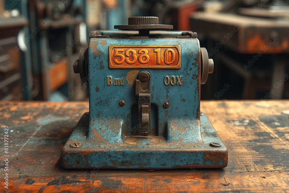 Train Operator's Vintage Ticket Punch Close-up of a vintage ticket ...