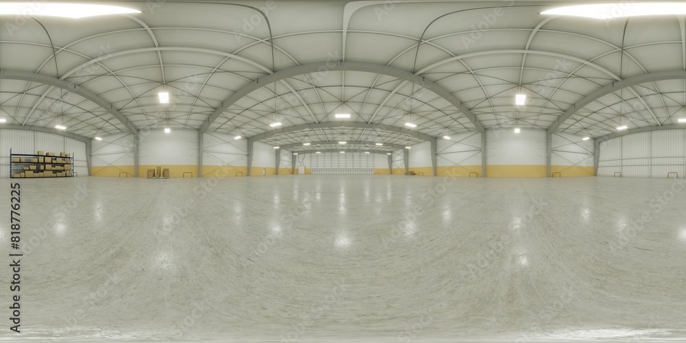 Full spherical hdri panorama 360 degrees of empty exhibition space ...