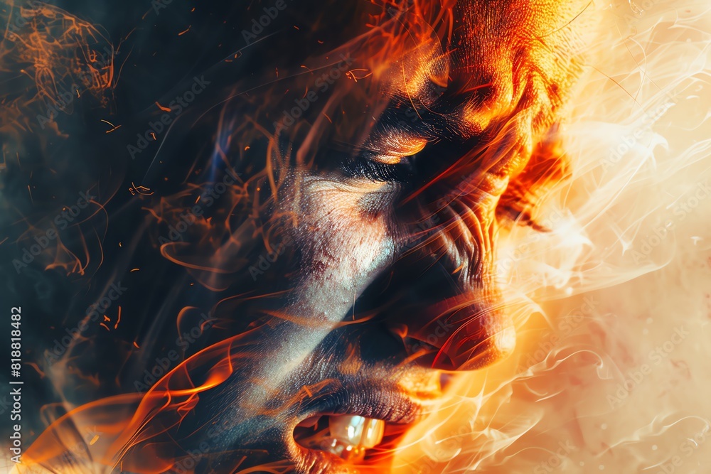 Painful expression on someone s face, depicting the intensity of ...