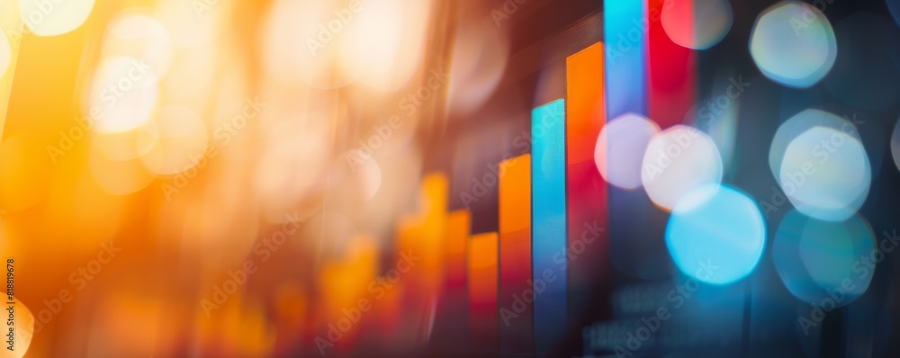 Colorful and clean depiction of an ascending graph with each bar ...