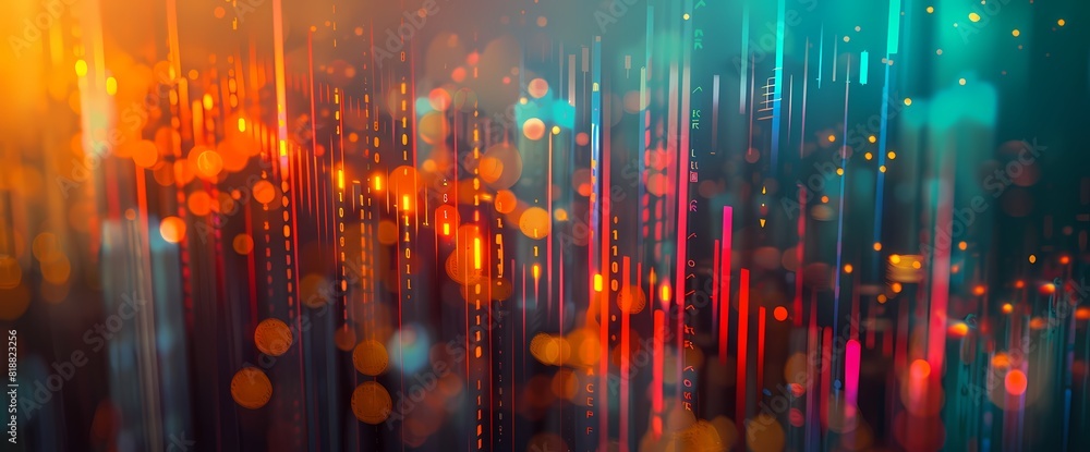 Visual representation of a sudden surge in market performance, depicted ...