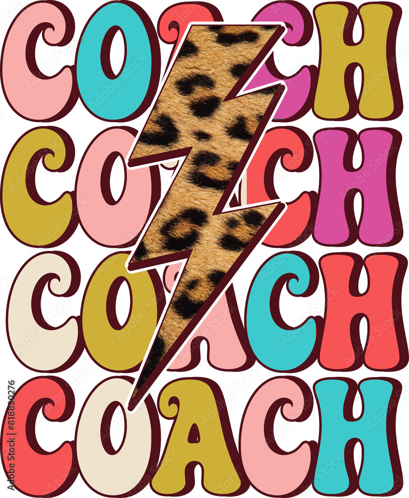 Half leopard cheetah Sublimation png Colorful Coach Sublimation PNG ...