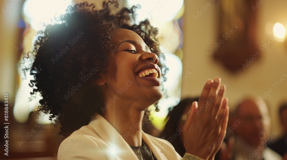 Black Christian Gospel Singers in Church Clapping and Stomping ...