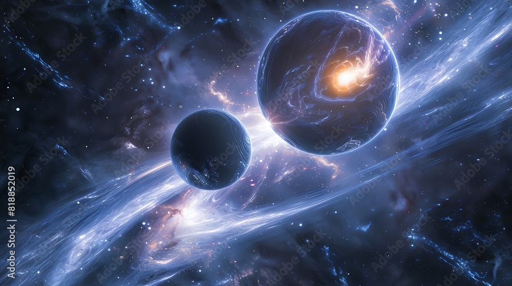 Astronomical Image of a Binary Star System: Stunning High-Resolution ...