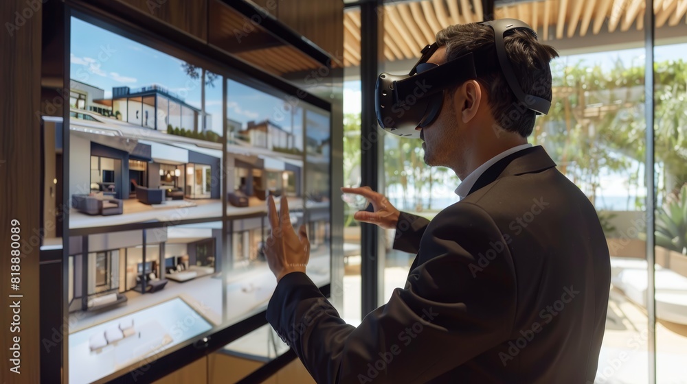 Virtual Reality Luxury Real Estate Tour: Modern Office Setting for High ...