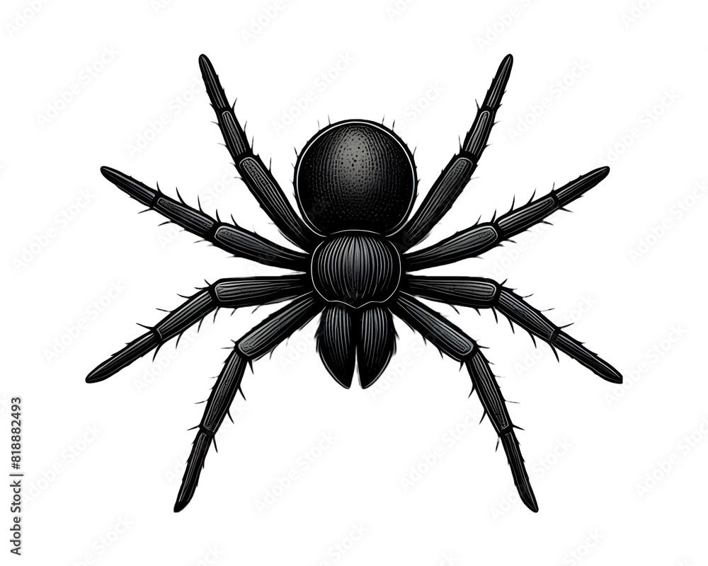 Three Black Spiders Vector Illustration. Detailed Spider Designs on ...