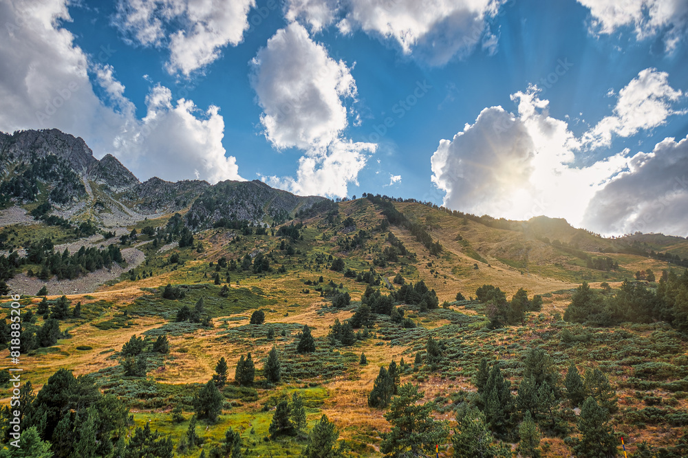The Pyrenees mountain range separates the Iberian Peninsula from the ...