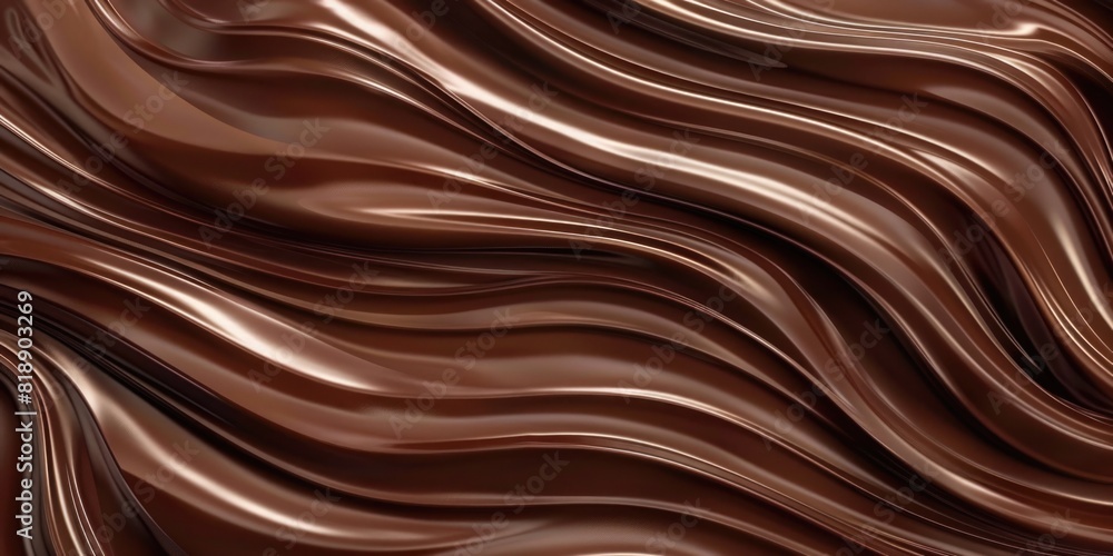 Chocolate background texture brown milk wave liquid cocoa cream swirl ...