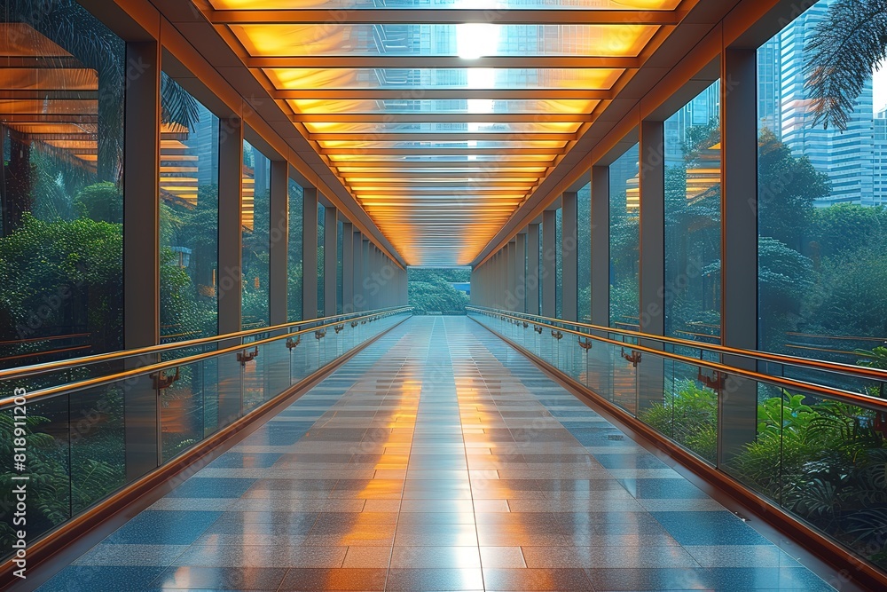 City Elevated Sky walk An elevated sky walk connecting buildings in the ...