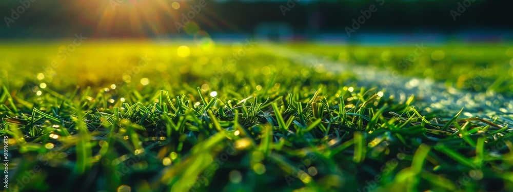 Close up soccer field lines. Background soccer pitch grass football ...
