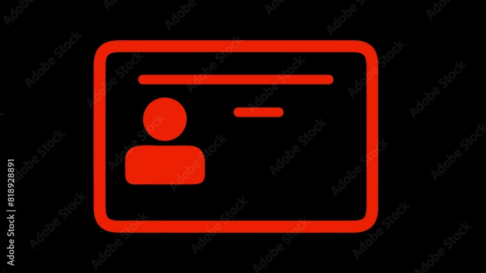 Identification card logo, national identity card icon, id card icon ...