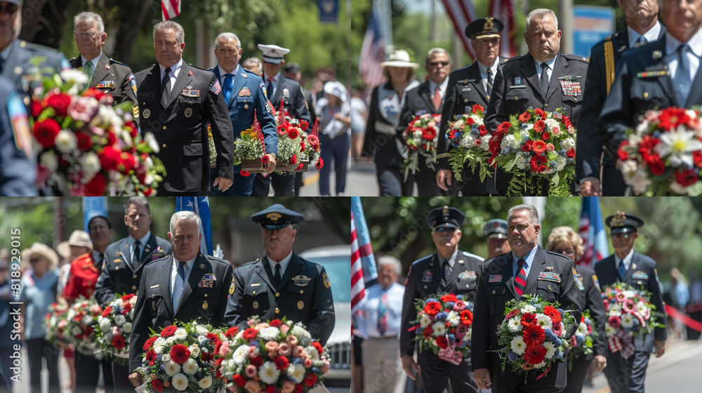 Civic leaders and elected officials solemnly lead the procession ...