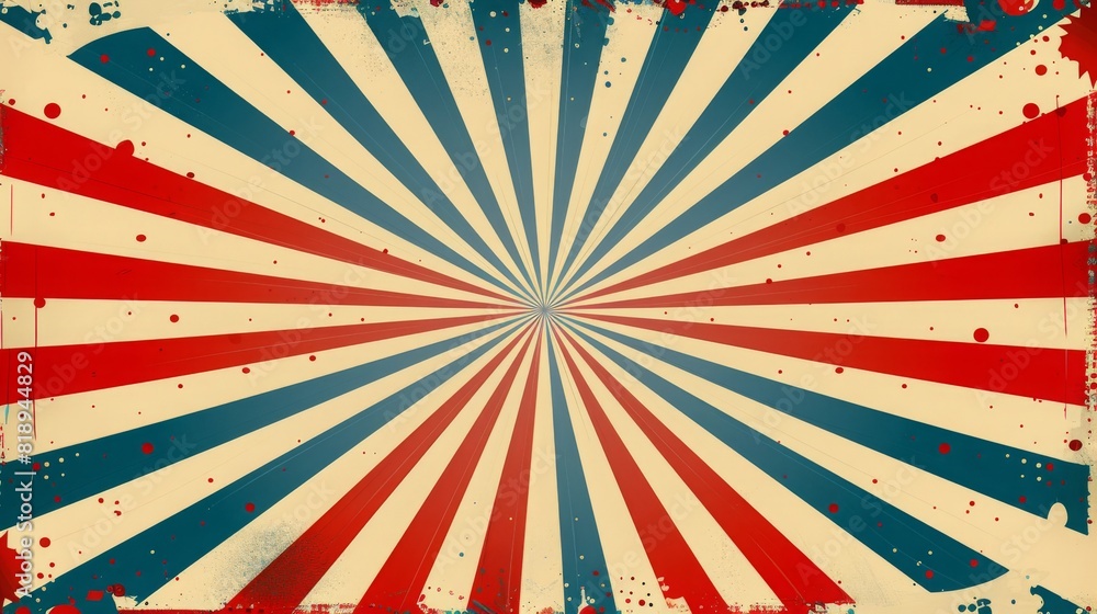 Circus sunburst in vintage vibes background and spiral retro rays ...