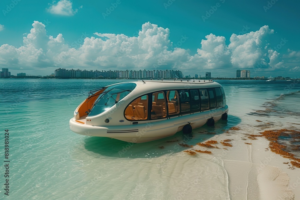 Aqua Amphibious Vehicle Tour An amphibious vehicle offering tours on ...