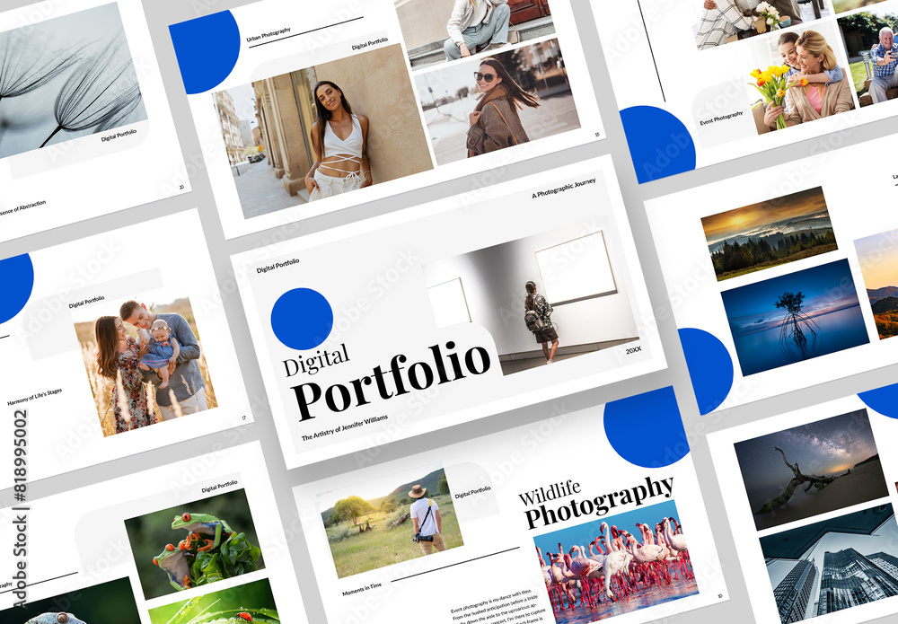 Digital Portfolio Layout Stock Template | Adobe Stock