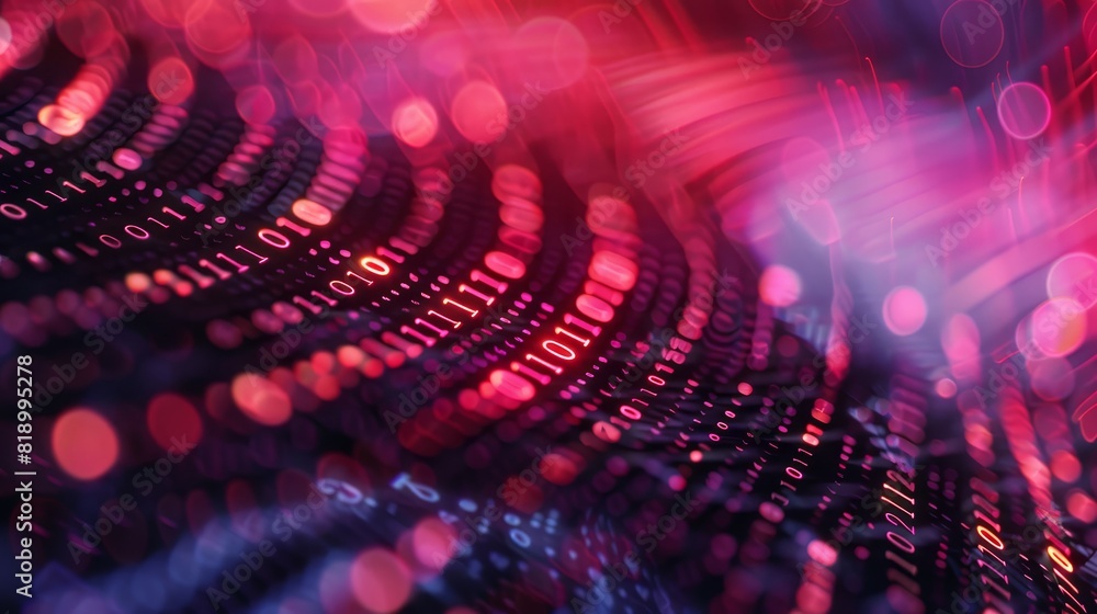 Cybersecurity Software Detecting Digital Intrusions Close Up Realistic Texture In A Data