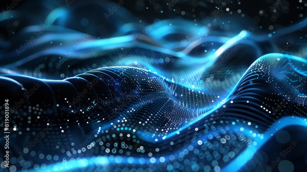 An abstract portrayal of a high-speed technology network dynamic and ...