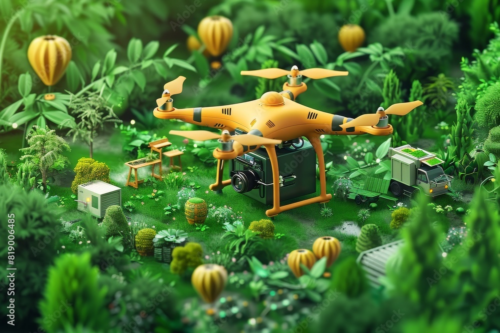 Pest control with smart farming digital chemicals in unmanned aerial ...