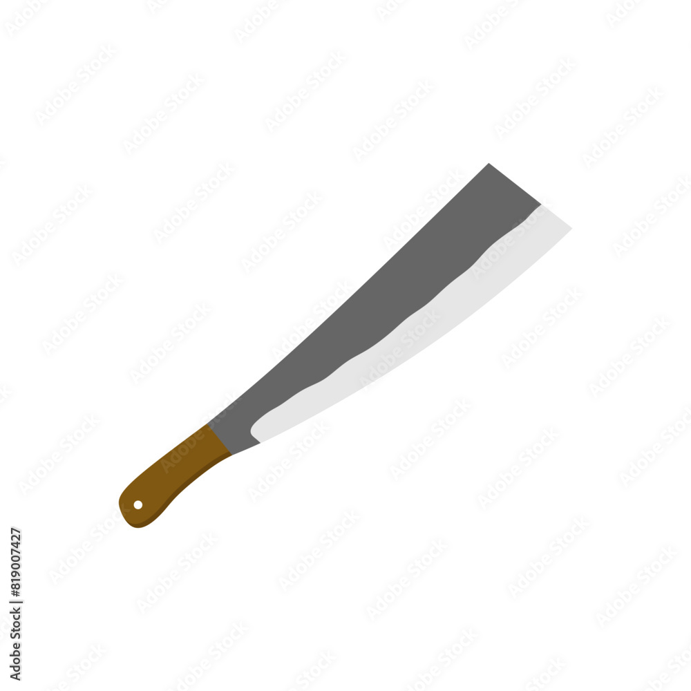 heavy machete flat design vector illustration isolated on white ...