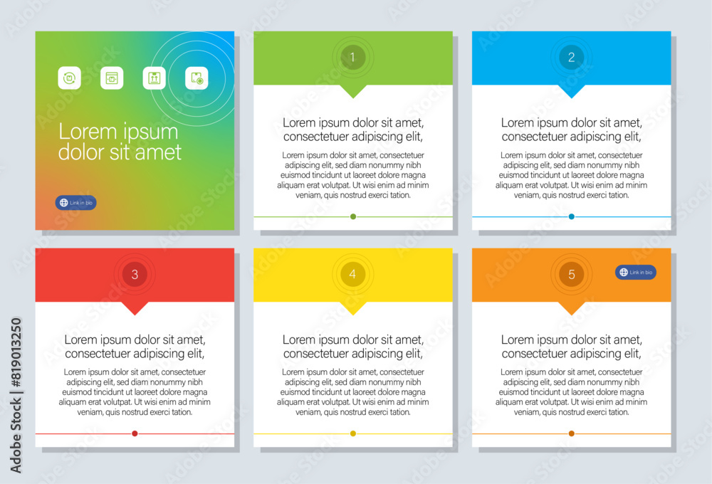 instagram inspirational quotes carousel slider banner social media ...