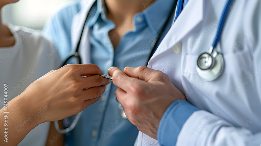 Professional Healthcare: Doctor Conducting Photo Realistic Routine ...