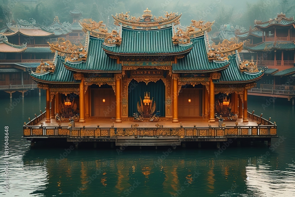 Traditional Water Puppet Show A traditional water puppet show performed ...