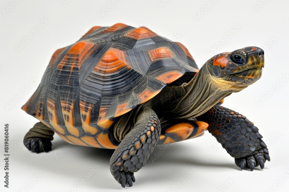 Red-footed Tortoise's Leisurely Stroll: Showcase the leisurely stroll ...