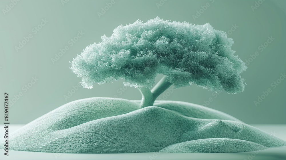 Mint Green Sand Crafted into a Large Tree Shape, Eco-Friendly and ...
