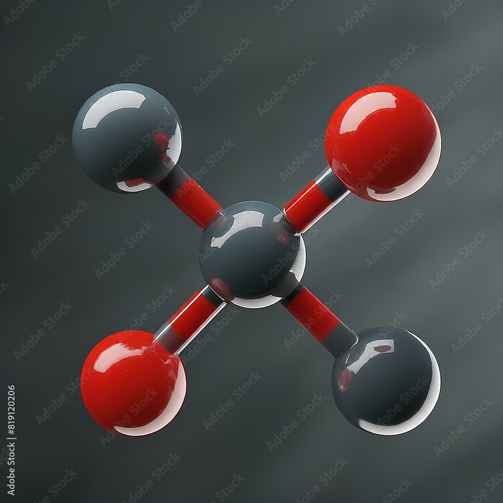 molecule 3d render, structure of a molecule, methanol molecular ...