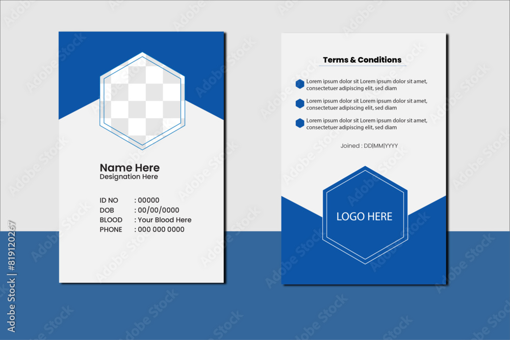 Modern Identity Card.Modern and minimalist id card template,Creative id ...